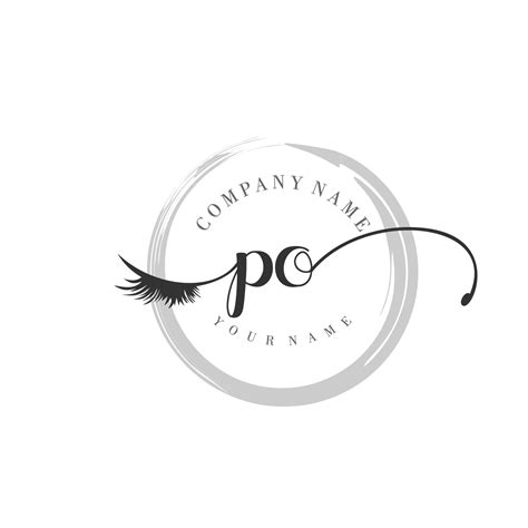 Initial Po Logo Handwriting Beauty Salon Fashion Modern Luxury Monogram