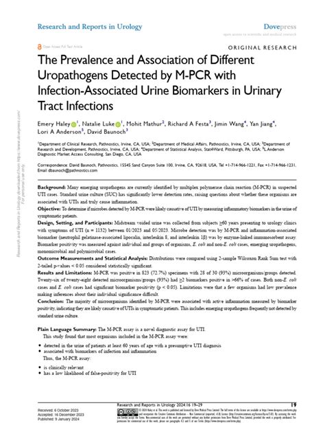 The Prevalence And Association Of Different Uropathogens Det Pdf Urinary Tract Infection