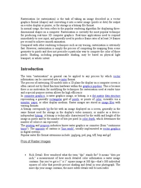 Rasterisation Pdf Computer Graphics Communication Design