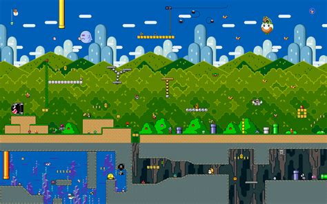 Super Mario World Backgrounds