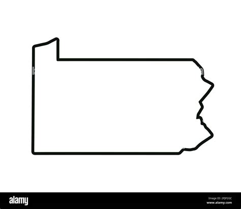 Pennsylvania State Map Us State Map Pennsylvania Outline Symbol