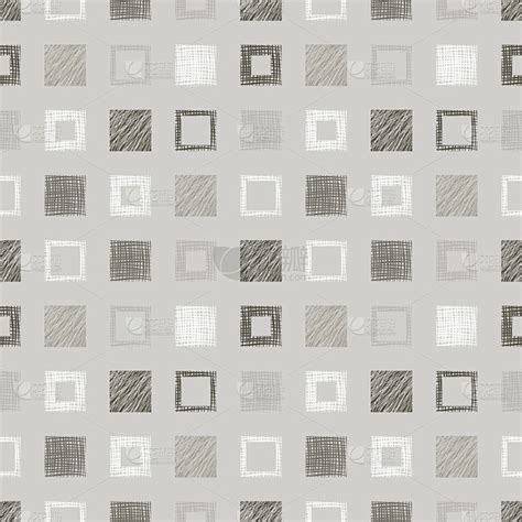 无缝矢量几何图案与菱形，正方形，矩形无尽的背景与手绘纹理几何图形。彩色图形插图模板包装，web背景