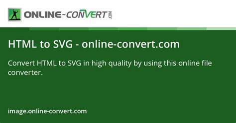 HTML To SVG Online Convert