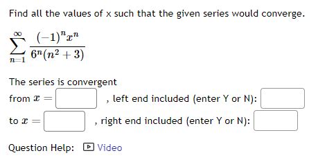 Solved Find All The Values Of X Such That The Given Series Chegg
