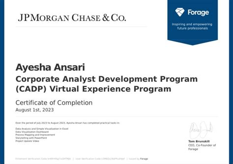 Ayesha Ansari On Linkedin Jpmorganchase Corporateanalyst Forage