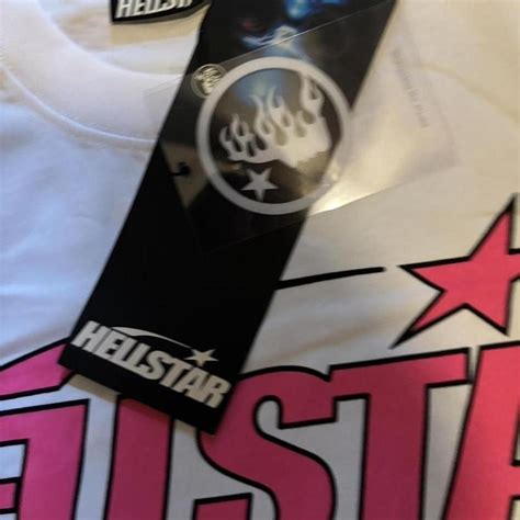 Hellstar Graphic Tee In White And Red Depop