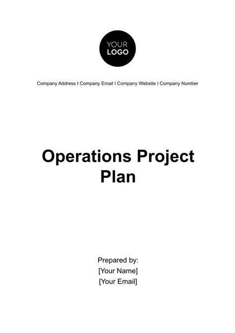 Free Tactical Operational Plan Template To Edit Online
