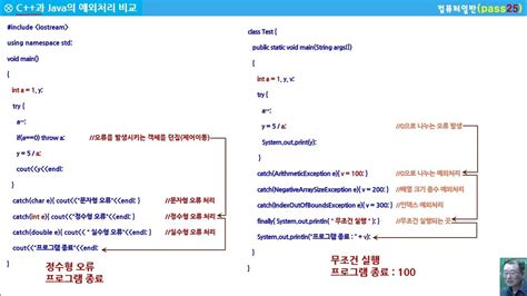 전산공무원 Java의 예외처리exception Handling Youtube