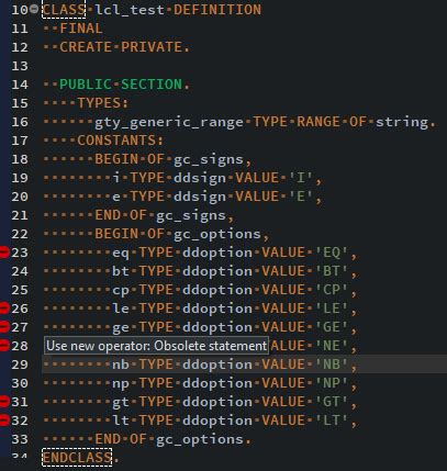 Use New Operator For Components Named Like Abap Tokens Issue