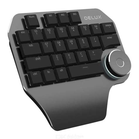 promo delux t11 basic designer single hand keyboard keypad with smart
