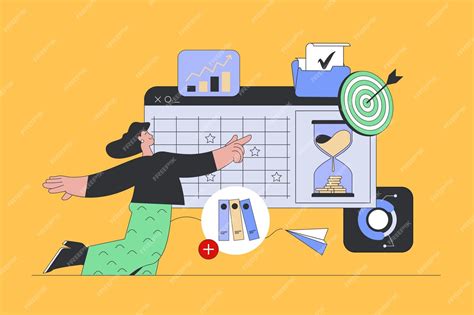 Premium Vector Project Management Concept In Modern Flat Design For Web Woman Creating