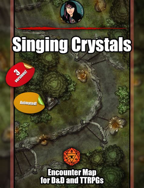 Singing Crystals Battle Map With Foundry Vtt Support Animated  Webm Angela Maps Free