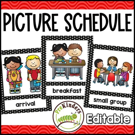 Picture Schedule Visual Schedule {editable} Pre K Preschool Tpt