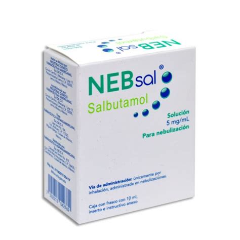 Neb Sal Salbutamol 5mg Ml Frasco Con 10 Ml Farmacia Sanorim