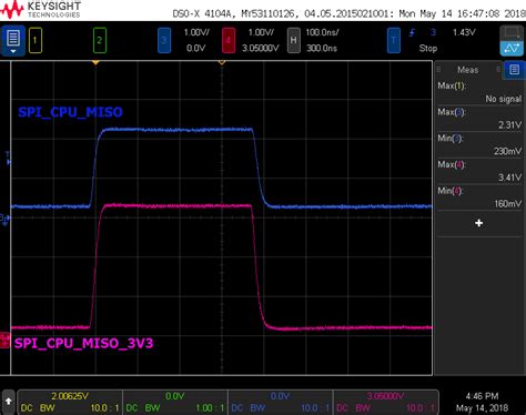 Lsf0108 Unexpected Voltage Level For Spi Miso Signal Logic Forum Logic Ti E2e Support Forums