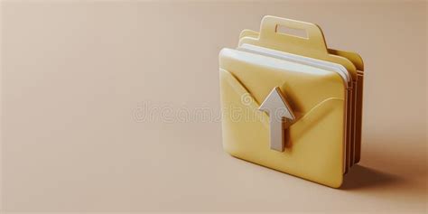 Computer File Folder With An Upward Arrow File Upload Data Storage Concept Stock Illustration