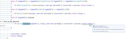 Non Generic Enumtryparsetype String Out Object Seems To Be
