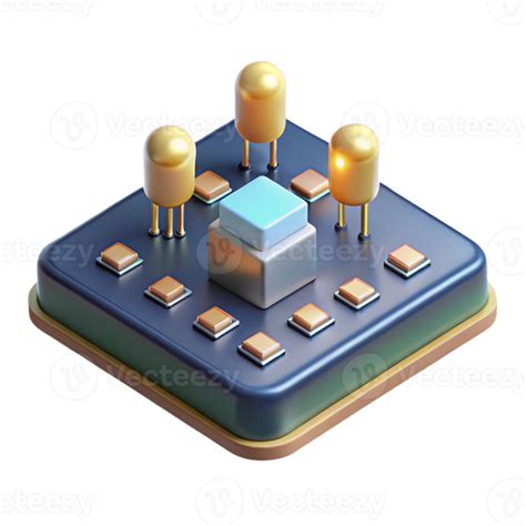 Elegant Minimalist A Microscopic View Of Transistors On A Circuit Board Illuminated By A