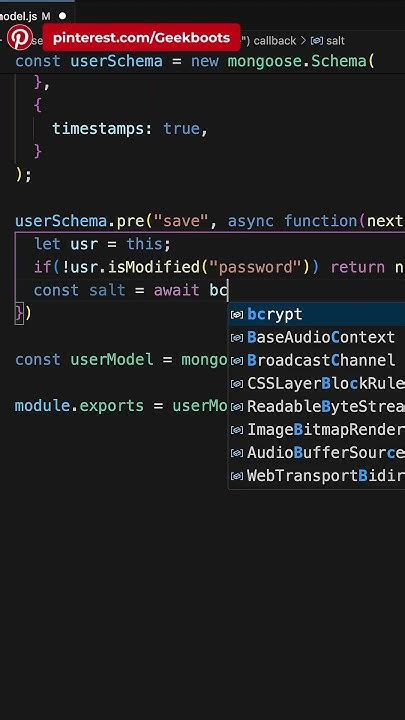 Mongoose Middleware For Password Encryption Nodejs And Mongodb Tutorial Geekboots Youtube