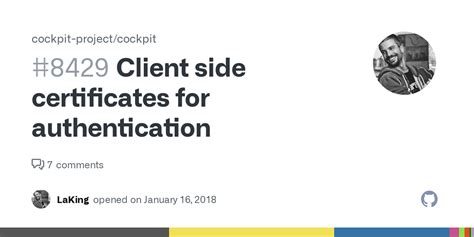 Client Side Certificates For Authentication · Issue 8429 · Cockpit
