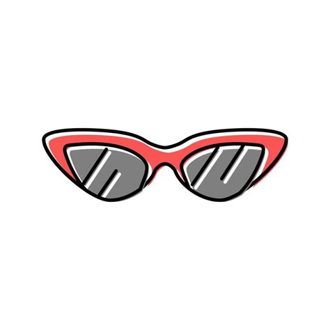 Cat Eye Sunglasses Frame Color Icon Vector Illustration 18994188 Vector Art At Vecteezy