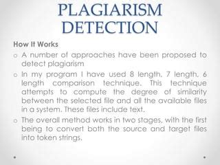 Plagiarism And Its Detection Ppt