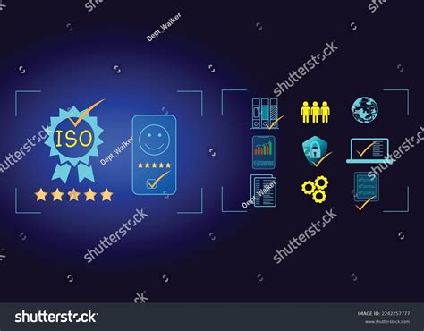 Certification Standardization Process Iso Certified Business Stock Vector Royalty Free