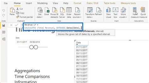 common time intelligence comparison dax patterns used in power bi
