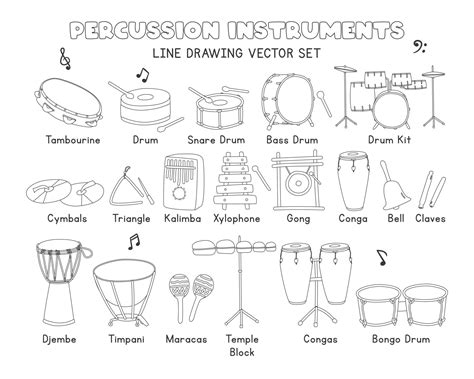Percussion Instruments Drawing