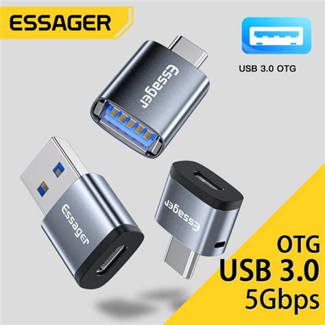 Essager Type C To USB Adapter USB C OTG Adapter Micro USB Female To Type C Male Charger Plug