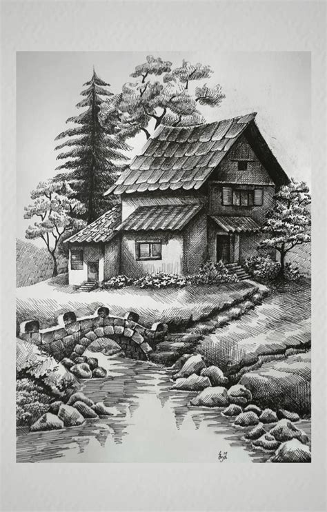 Landscape Pencil Drawings