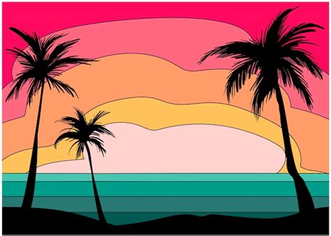 How To Draw A Beach Sunset