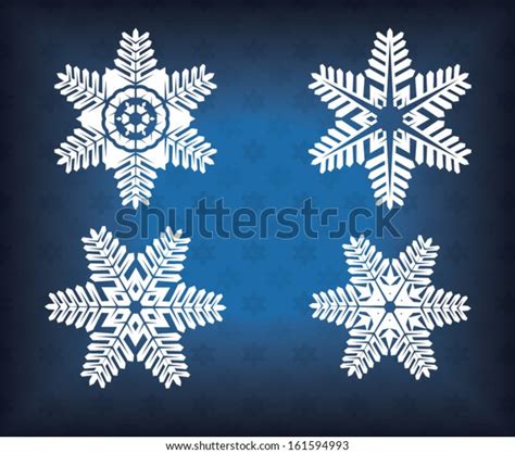 Illustration Several Snowflake Variations File Elements Stock Vector Royalty Free 161594993
