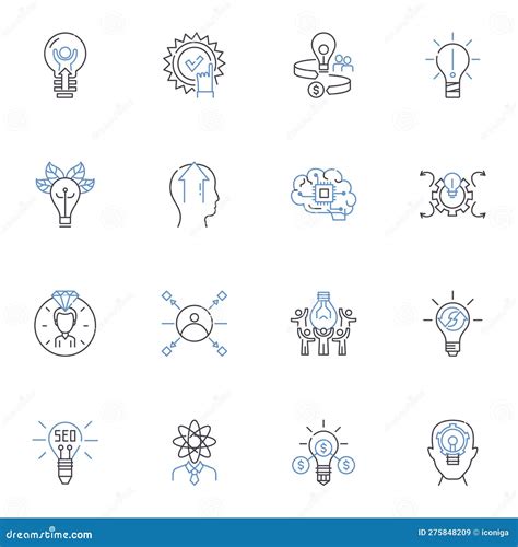 Perception Formulation Line Icons Collection Interpretation Perspective Observation
