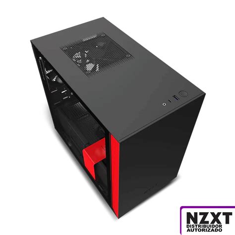 NZXT GABINETE NZXT H210i MINI-ITX TG 2VENT RGB BK/RED S/FTE CA-H210I-BR ...