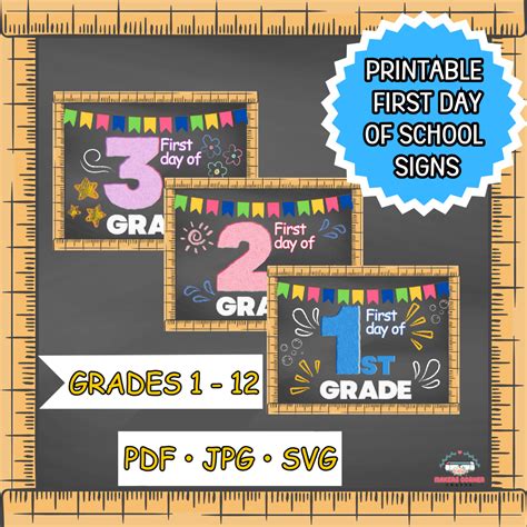 Free Printable First Day Of School Signs Makers Corner Crafts