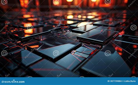 Ray Traced Reflections A Polished And Abstract 3d Rendering With Red And Black Colors