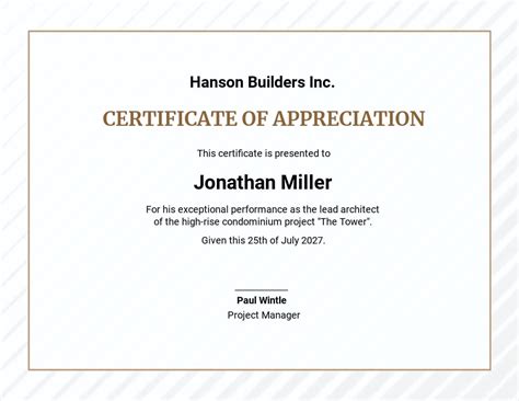 Product Management Certificate Template Word