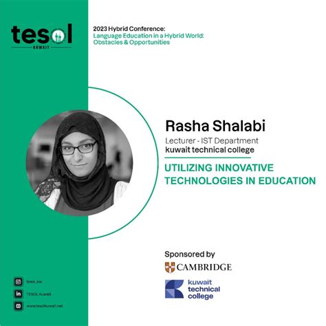 rasha al shalabi on linkedin tesol tesolkuwait kuwait ktech college technology education…
