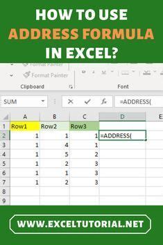 How To Use Address Formula In Excel Artofit