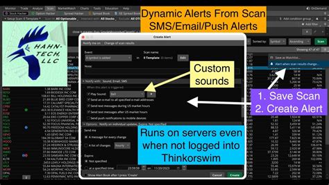 Thinkorswim Scans Dynamic Alerts Youtube
