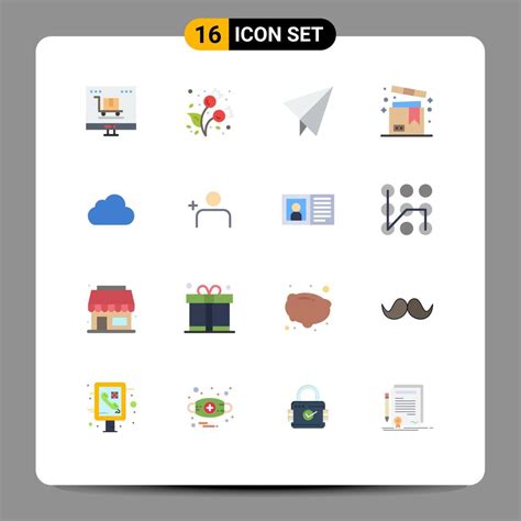 Pack Of 16 Creative Flat Colors Of Data Valentine Cold Shopping Packaging Editable Pack Of