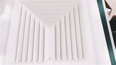 Hvac Aluminum Bevel Face 3 Way Flow Square Ceiling Air Conditioning