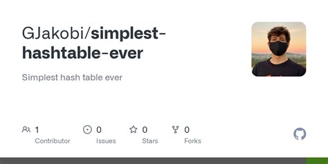 Github Gjakobisimplest Hashtable Ever Simplest Hash Table Ever