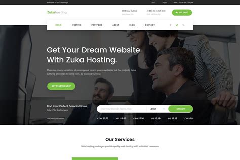 Download Zukahost Domain And Web Hosting Template Kit