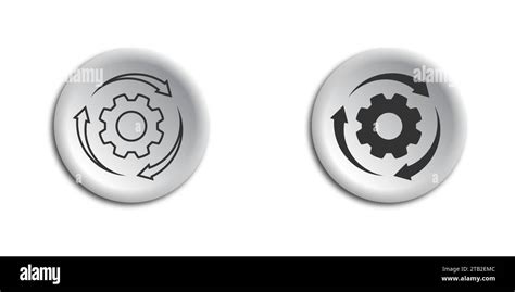 Workflow Icon Gear And Arrows Vector Illustration Stock Vector Image And Art Alamy