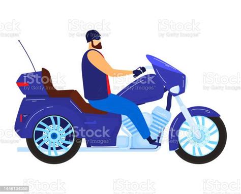 오토바이 자전거 벡터 일러스트에서 남자 자전거 타는 캐릭터는 오토바이를 타고 빠른 속도로 교통 흰색 디자인에 고립 과거에 대한 스톡 벡터 아트 및 기타 이미지 Istock