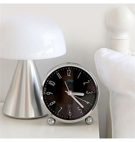 아날로그 자명종 무소음 무브먼트 메탈 쿼츠 알람시계 티몬