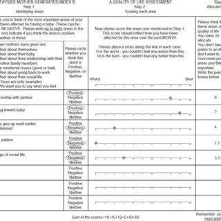 Mother Generated Index Questionnaire Source Symon A MacDonald A