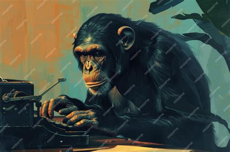 Premium Photo Monkey Typing On A Typewriter Premium Photo Monkey Typing On A Typewriter
